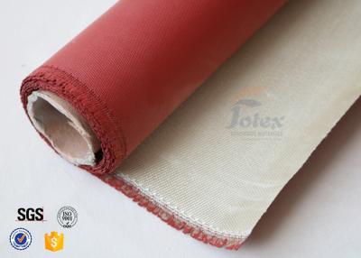 China 0.8mm 700gsm Red Silicone Coated High Silica Fabric Cloth For Fire Blanket for sale