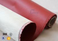 China 800℃ 0.8mm Red Silicone Coated High Silica Fabric For Heat Insulation for sale
