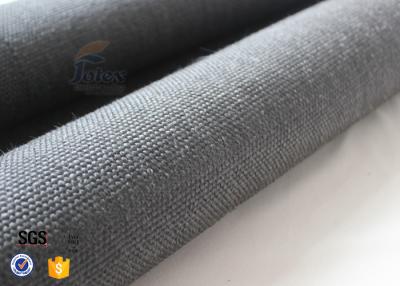 China 800gsm Black Vermiculite Coated Fiberglass Fabric - 1mm Thickness, 1100℃ Thermal Insulation Material for sale