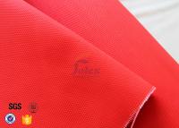 China Anti Acid 480gsm 0.45mm Fiberglass Fire Blanket Red With Acrylic Coated for sale