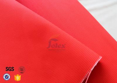 China Anti Acid 480gsm 0.45mm Fiberglass Fire Blanket Red With Acrylic Coated for sale