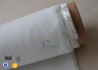 China Durable Flexible 0.5mm White Silicone Coated Fiberglass Fire Blanket 490g/M2 for sale
