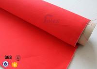 China 2523 Red Acrylic Coated Fiberglass Fabric Industrial Fire Blanket / Curtain for sale