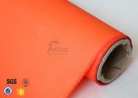 China 0.25mm 280g Orange Acrylic Coated Fibreglass Fabric Glass Fiber Cloth E - Glass for sale