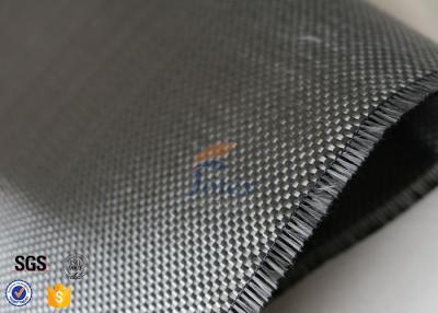 China 3K 240g/m² Plain Weave Carbon Fiber Fabric with Silver Plating - 0.32mm Thickness, 1000mm Width for Surface Decoration for sale