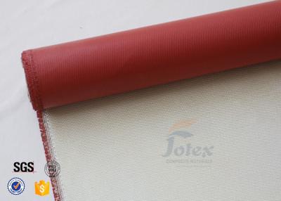 China 0.8mm Red Silicone Coated High Silica Fabric Thermal Insulation Material - 800°C Continuous Use, 100cm Width for sale