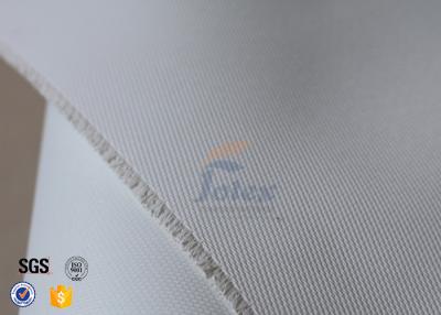 China 800 G/M2 0.8mm White PU Coated Fiberglass Fabric For Fire Resistant Blanket for sale