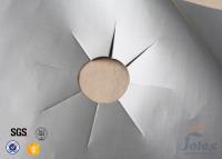 China Plain Silver PTFE Coated Fiberglass Fabric Flameproof 0.12mm 27cm x 27cm for sale