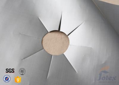 China Plain Silver PTFE Coated Fiberglass Fabric Flameproof 0.12mm 27cm x 27cm for sale