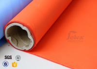 China Orange Acrylic Coated Fibreglass Fabric 8.3oz 39 Inches Heat Resistant for sale