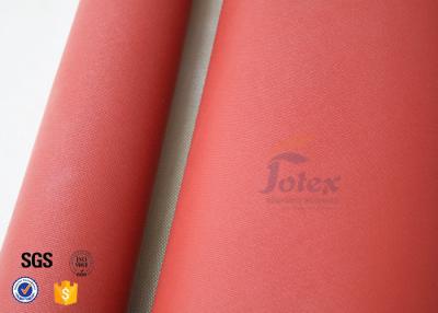 China Silicone Coated High Silica Cloth 700g/m² 0.8mm Red Fiberglass Fabric for Thermal Insulation for sale