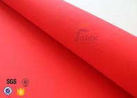 China Fire Blanket Material 480GSM 0.45mm Red Acrylic Coated Fiberglass Cloth Fabric for sale