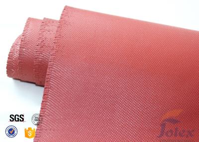 China Red Silicone Coated Fiberglass Fabric Engine Thermal Insulation 1mm 30oz 39