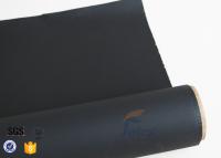 China Black PU Coated Fiberglass Fabric 0.5mm 530gsm Welding Blanket Materials for sale
