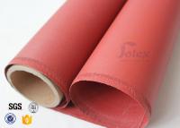 China Red Silicone Coated High Silica Fabric 800℃ 0.7mm 37