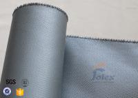 China Silicone Coated Fiberglass Fabric Fire Blanket Cloth 580gsm 0.55mm Grey Color for sale
