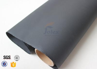 China Black PU Coated Fiberglass Fabric 0.5mm 530gsm Durable Welding Protection for sale