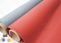 China Thermal insulation blankets 800℃ 0.8MM Red Silicone Coated High Silica Fabric for sale