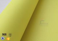 China 0.5mm 530gsm Yellow PU Coated Fiberglass Cloth Insulation Abrasion Resistant for sale