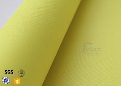 China 0.5mm 530gsm Yellow PU Coated Fiberglass Cloth Insulation Abrasion Resistant for sale