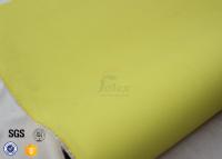 China 0.5MM Yellow PU Coated Fiberglass Fabric Welding Fire Blanket Cloth 530GSM for sale