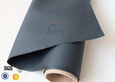 China 15.6Oz Black PU Coated Fiberglass Fabric Roll For Sparks Protection Fire Blanket for sale