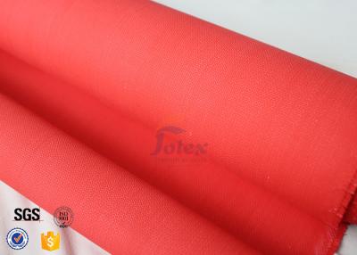 China 0.45Mm 530GSM Fiberglass Cloth Roll Red Acrylic Coated For Welding Blanket for sale
