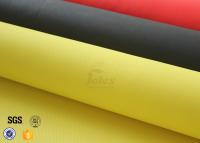 China Yellow 0.5mm 530g/m² PU Coated Fiberglass Cloth Thermal Insulation Material - Fire Resistant to 260℃ Continuous for sale