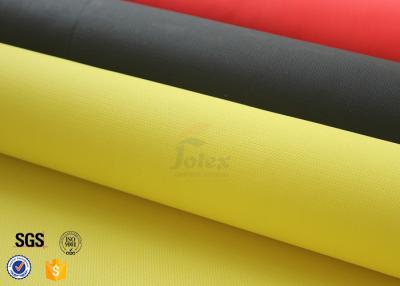 China Yellow 0.5mm 530g/m² PU Coated Fiberglass Cloth Thermal Insulation Material - Fire Resistant to 260℃ Continuous for sale