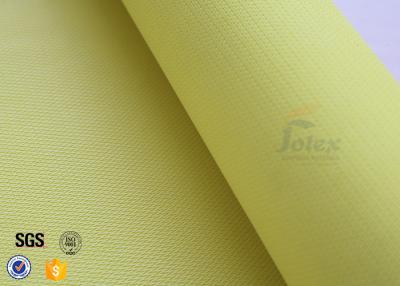 China Yellow PU Fiberglass Cloth 530gsm 0.45mm Spark Welding Blanket Materials for sale