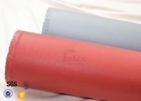 China Red 800℃ Silicone Coated High Silica Fabric Break Twill Weave 750GSM for sale