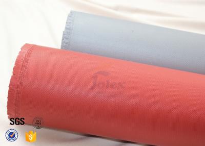 China Red 800℃ Silicone Coated High Silica Fabric Break Twill Weave 750GSM for sale