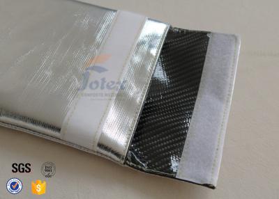 China Silver Outside Fireproof Bag Pouch Non Irritating Fiberglass 1000℉ 17x27cm for sale