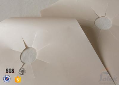 China Beige 27x27cm 0.11mm PTFE Coated Fiberglass Fabric Stovetop Burner Protector for sale
