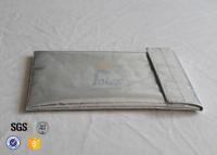 China Silver Fiberglass Fireproof Bag Document Cash Passport 17x27cm Pouch No Itchy for sale