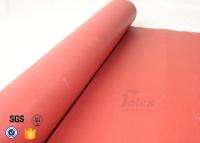China Red Silicone Coated Silica Fabric 0.7mm Thickness 800°C Heat Resistant Fiberglass Insulation Material for sale