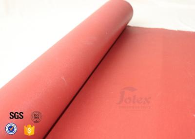 China Red Silicone Coated Silica Fabric 0.7mm Thickness 800°C Heat Resistant Fiberglass Insulation Material for sale