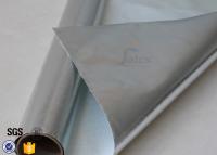China Fire Resistant Aluminium Foil Fiberglass Fabric Silver 880g 550℃ 0.9mm for sale