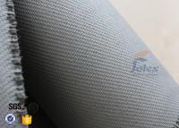 China Home Fire Safety Blanket 1600g 1.3mm Grey Silicone Coated Fiberglass Fabric for sale