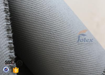 China Home Fire Safety Blanket 1600g 1.3mm Grey Silicone Coated Fiberglass Fabric for sale