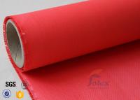 China Acrylic Coated Fiberglass Fire Blanket Materials Red 0.45mm Welding Protection for sale