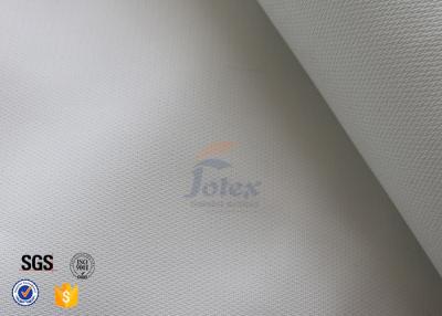 China White Silicone Fiberglass Fabric 490GSM Chemical Resistant Fire Blanket Cloth for sale