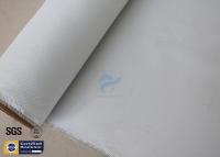 China Silicone Coated Fiberglass Fire Blanket White 0.43MM 550℃ Electrical Insulation for sale