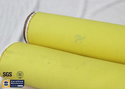 China 3732 Acrylic Coated Fiberglass Fabric Yellow 530GSM Heat Resistant Blanket for sale