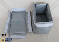 China Insulation Jacket 250℃ Grey Fiberglass Fabric Removable Blanket for sale