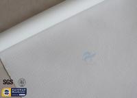 China 300GSM Silicone Coated Fiberglass Fabric 0.25mm White Flexible BBQ Apron Cloth for sale