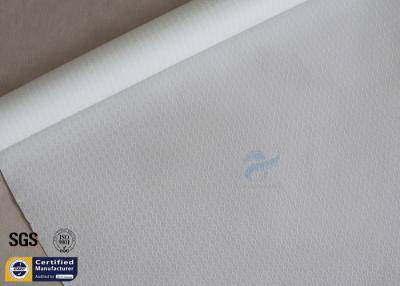 China 300GSM Silicone Coated Fiberglass Fabric 0.25mm White Flexible BBQ Apron Cloth for sale