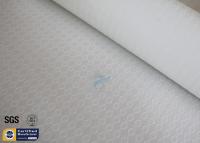 China White Silicone Coated Fiberglass Fabric Hot Ashes BBQ Apron Cloth 300GSM Checked for sale