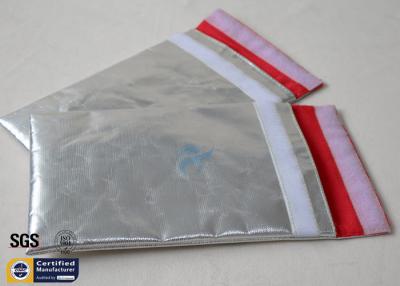 China Fireproof Bag Document Cash Envelope 1022℉ Silver Non Itchy Fiberglass Cloth for sale