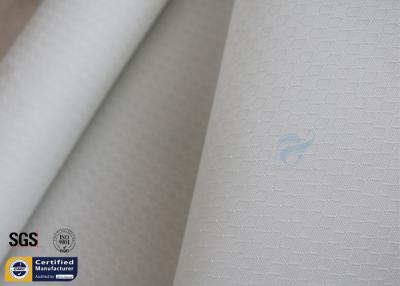 China White Silicone Fiberglass Fabric Hot Ashes Protection BBQ Apron 260℃ 0.3MM for sale